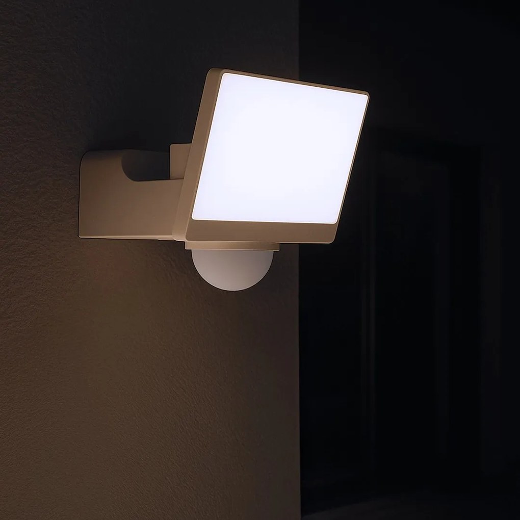 Exteriérové ​​nástěnné LED svítidlo Davos, 1x LED 30w, 4000k, bílá, pohybový senzor