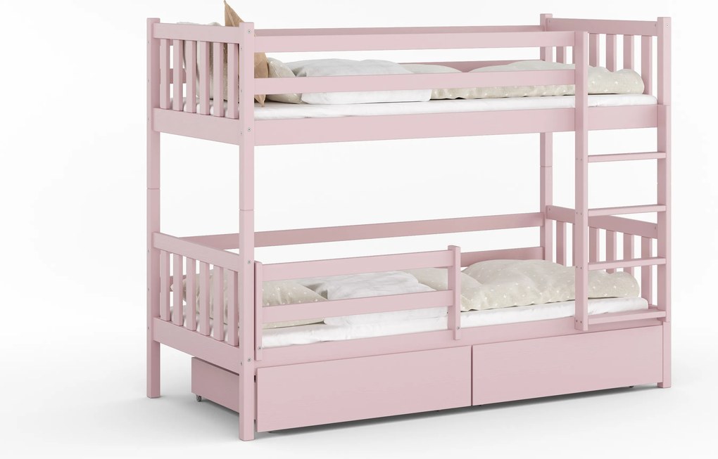 Rkids | Patrová postel Fano 80x190 Růžová