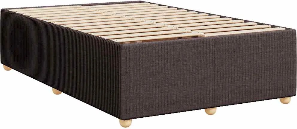 Box spring postel s matrací tmavě hnědá 120x200 cm textil 3285563