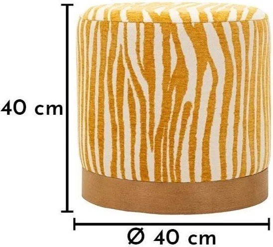 Taburet v hořčicové barvě Savana – Mauro Ferretti