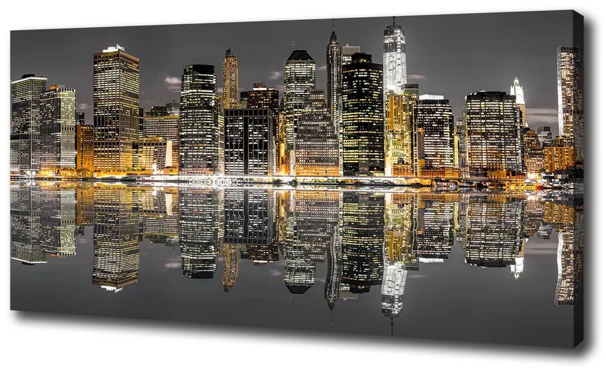 Wallmuralia Foto obraz na plátně New York noc 100x50 cm