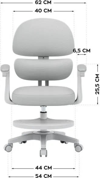 Dětská otočná židle Mark Adler Junior 4.4 Grey