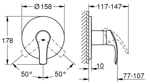 Grohe Eurosmart Baterie sprchová páková 24042002