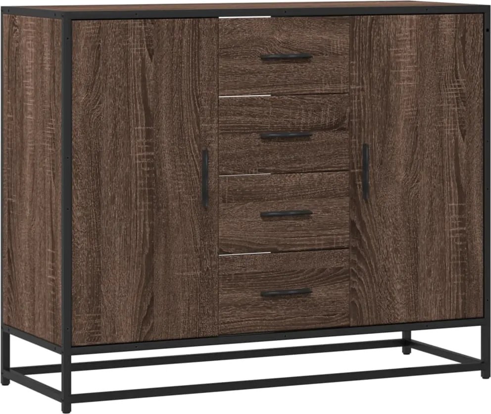 Příborník hnědý dub 92 x 35 x 76 cm kompozitní dřevo 3300829