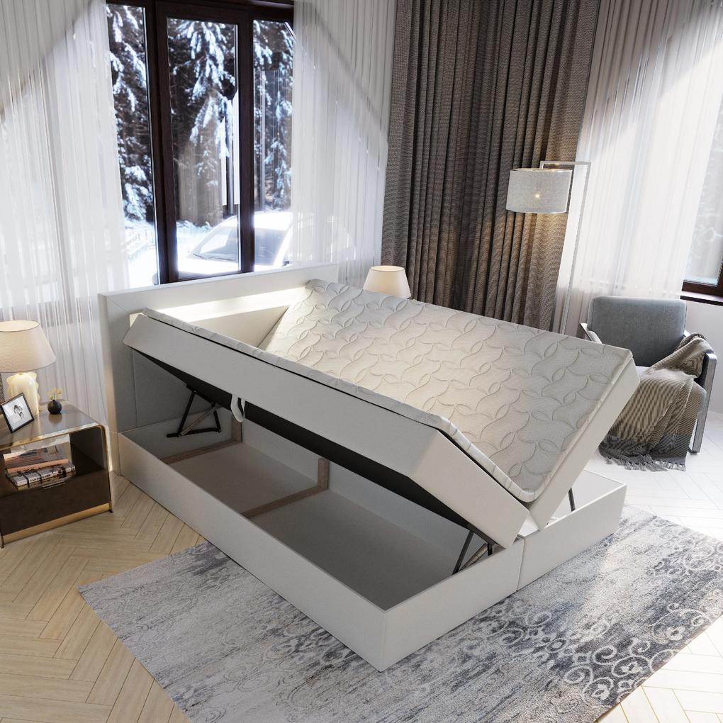 MSL Kontinentální čalouněná postel BENZEMA (140 x 200 cm) Barva látky: SOFT 11