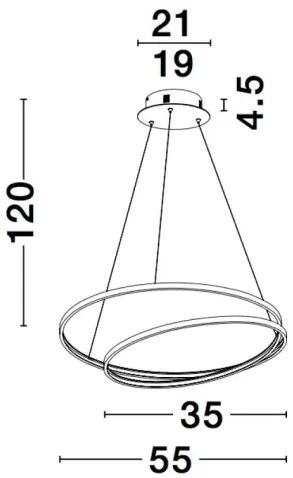 LED lustr Grania 55 černé
