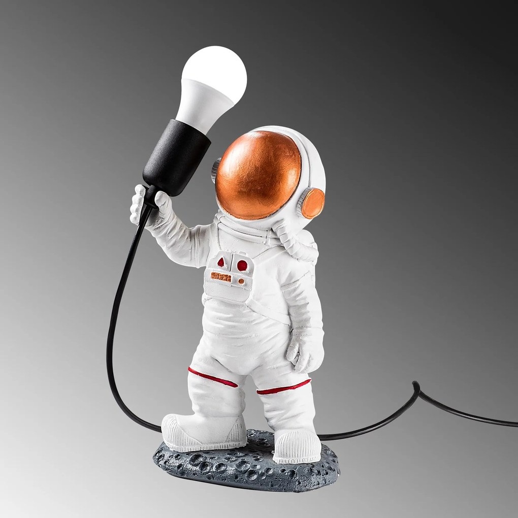 Stolní lampa Astronaut bronzová/bílá