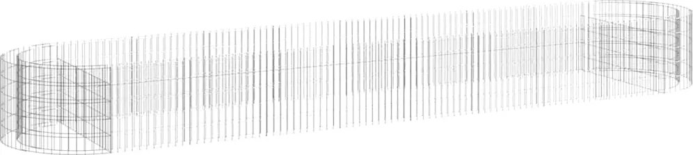 Gabionový vyvýšený záhon pozinkované železo 500 x 100 x 50 cm 152043