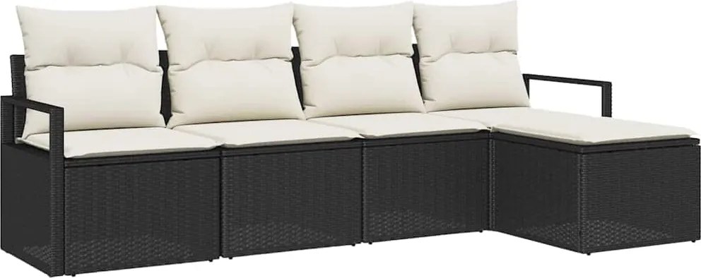 Set pohovek 5 ks Černá polyratan 3346337