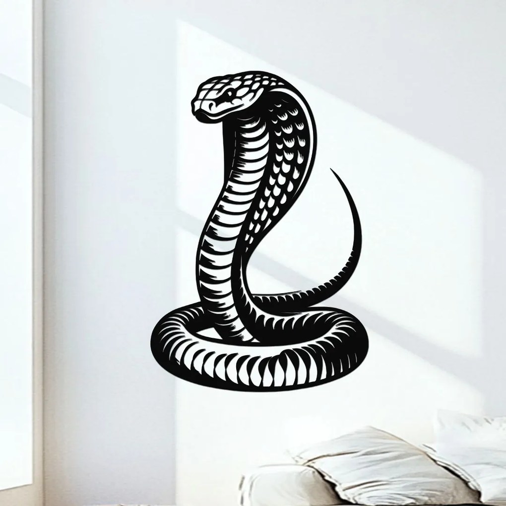 dřevo života Dřevěný obraz Kobra Zvolte rozměr (cm): 44x60, Zvolte barvu dekoru: Dub Sonoma