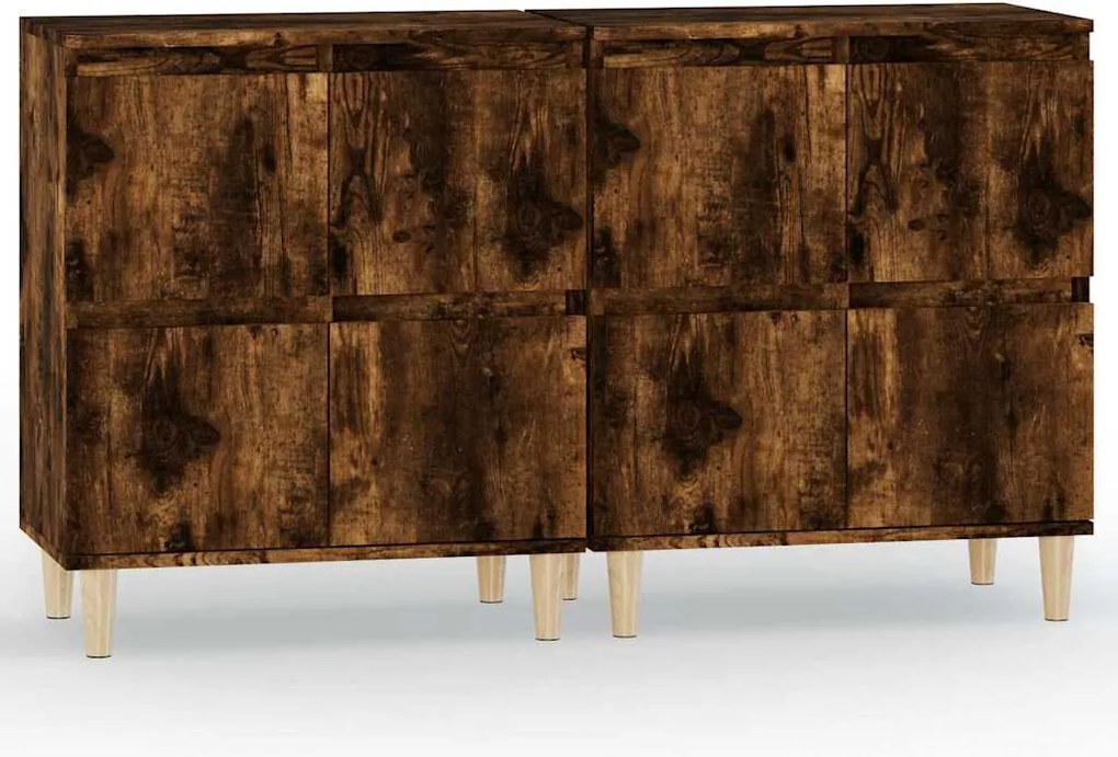 Příborníky 2 ks kouřový dub 60 x 35 x 70 cm kompozitní dřevo 3185756