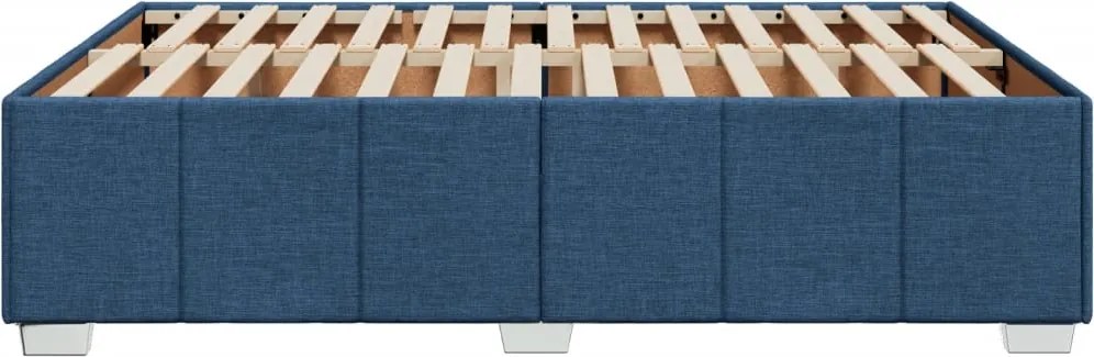 Rám postele bez matrace modrý 140 x 190 cm textil 3284838