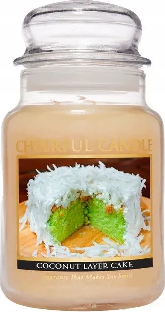 Velká svíčka Coconut Layer Cake Cheerful Candle