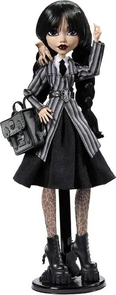 Mattel Monster High X Wednesday Addams ve školní uniformě HXJ04 Vícebarevná
