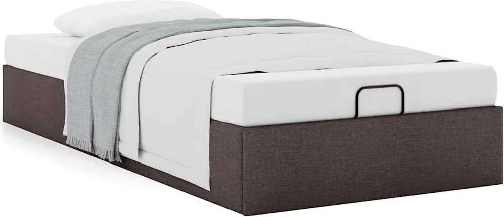 Osmanský rám postele bez matrací tmavě šedá 90x190 cm textil 3310843