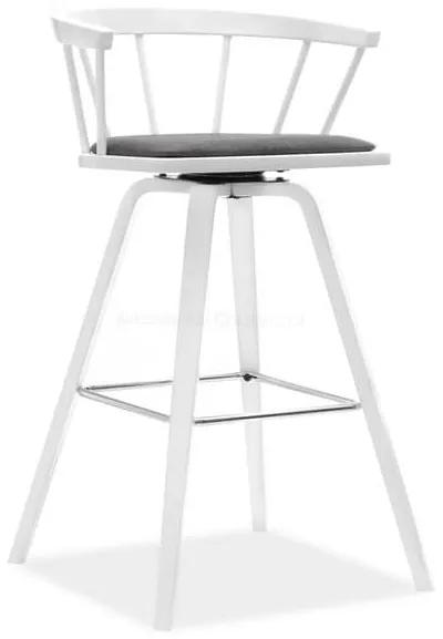 design4life Barová židle QUARANTA bílá-grafit