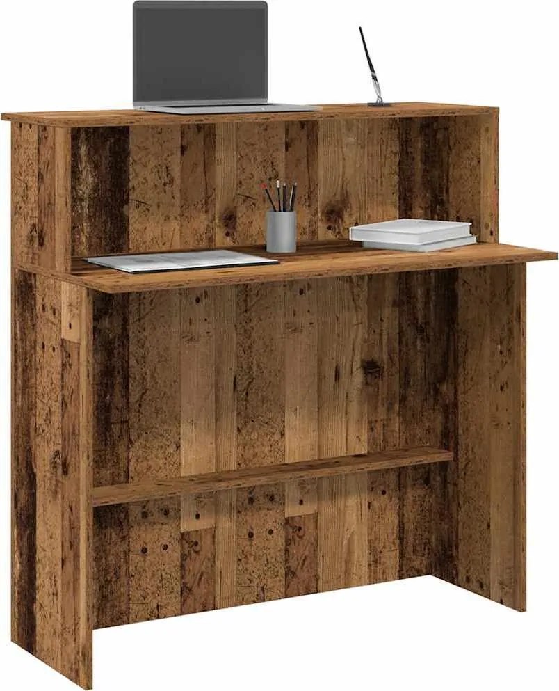 vidaXL Recepční stůl 100x50x103,5 cm kompozitní dřevo [859029] Barva: šedá sonoma