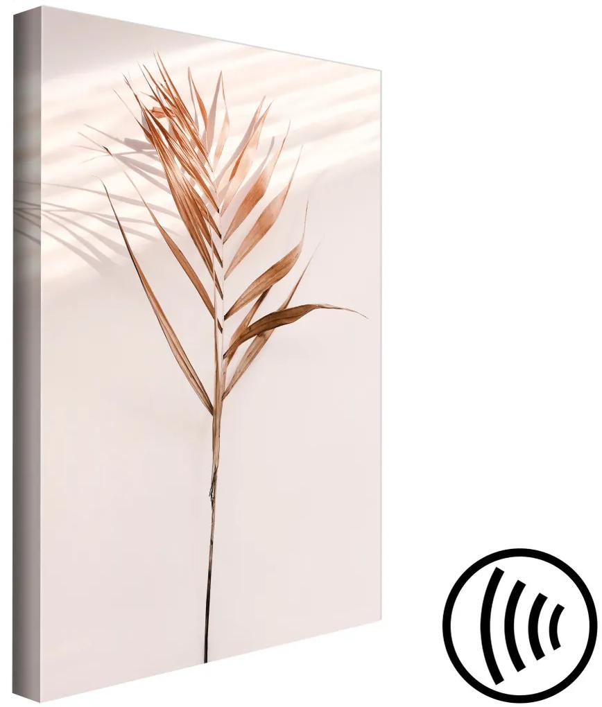 Obraz Exotický stín (1-dílný) svislý - palmové listy v sepia motivu