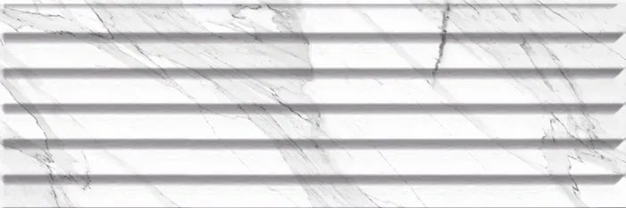 SUPERCERAMICA CARRARA obklad Relieve Stripe Blanco Brillo G 20x60 (1,20 m2) - CAR002