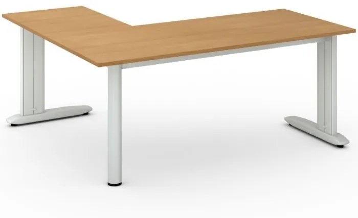 B2B Partner Rohový kancelářský psací stůl PRIMO FLEXIBLE L 1800 x 1600 mm, buk