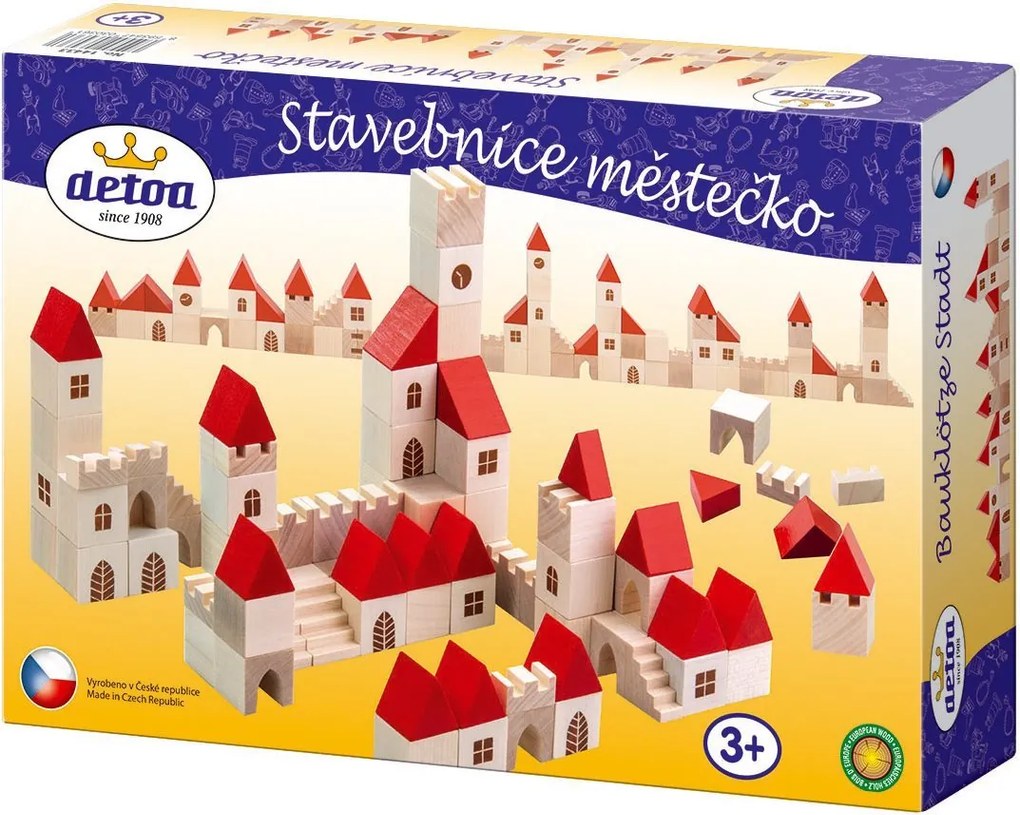 Stavebnice detoa stavebnice kostky městečko