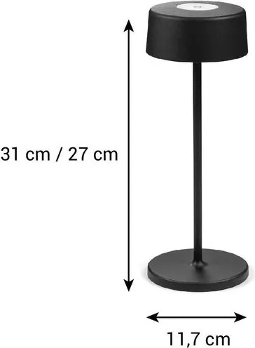 TESCOMA Aku lampa stolní FANCY HOME, černá