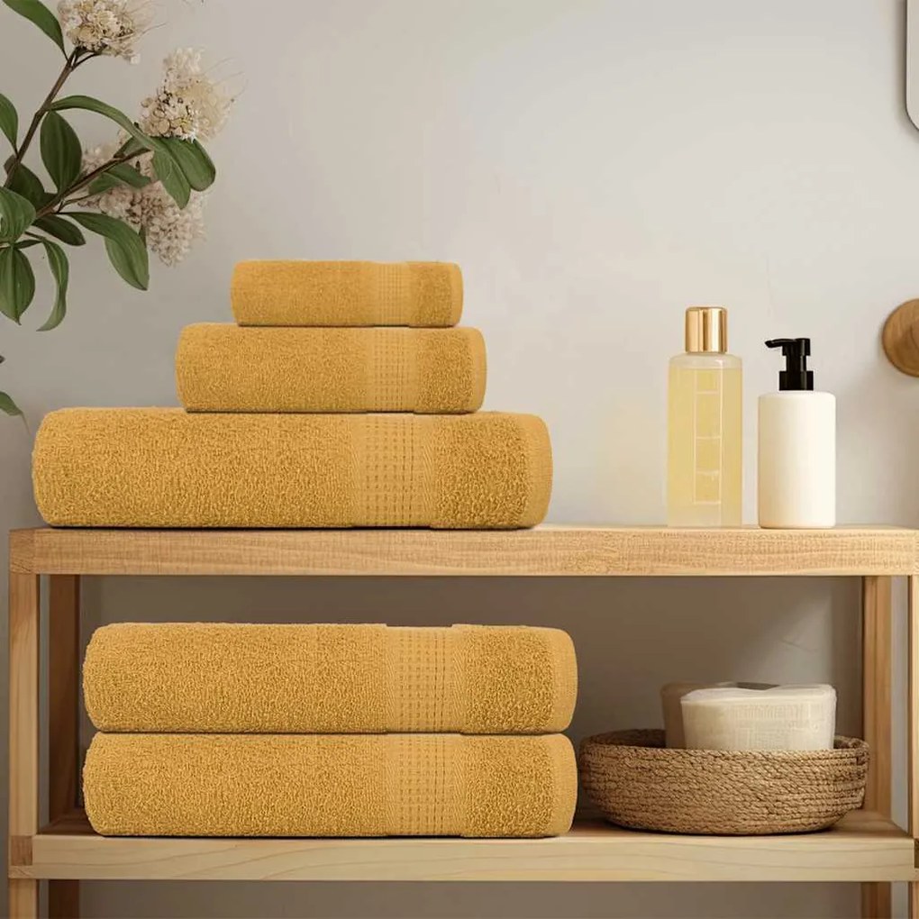 Ručníky pro hosty FROGN 10 ks zlaté 30x50 cm 360 g/m² 136805