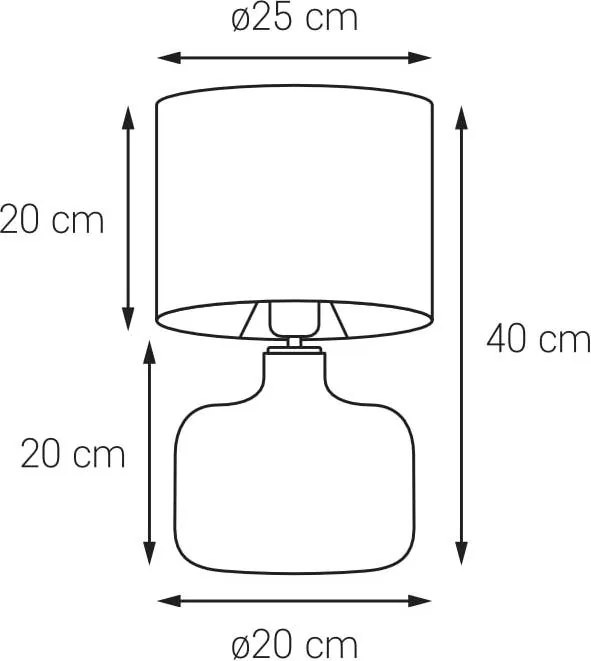 Stolní lampa Lora šedá