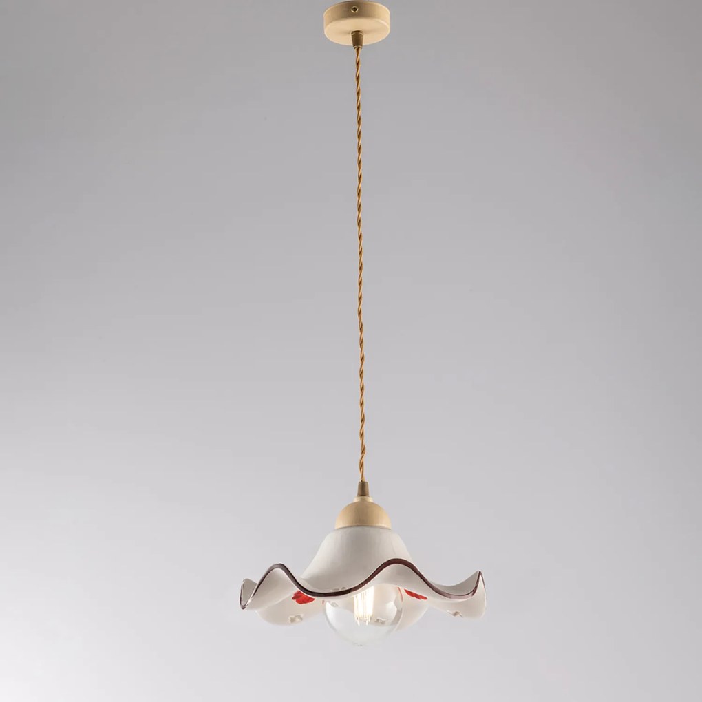 Light for home - Závěsné svítidlo BL236-S1-AV Papavero, 1 X 60 Watt Max, slonová kost, 1 X 60 W, E27, Slonová kost
