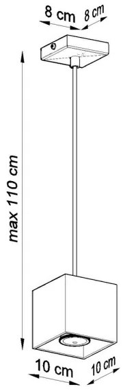 Sollux SL.0062 - Lustr na lanku QUAD 1 1xGU10/40W/230V bílá