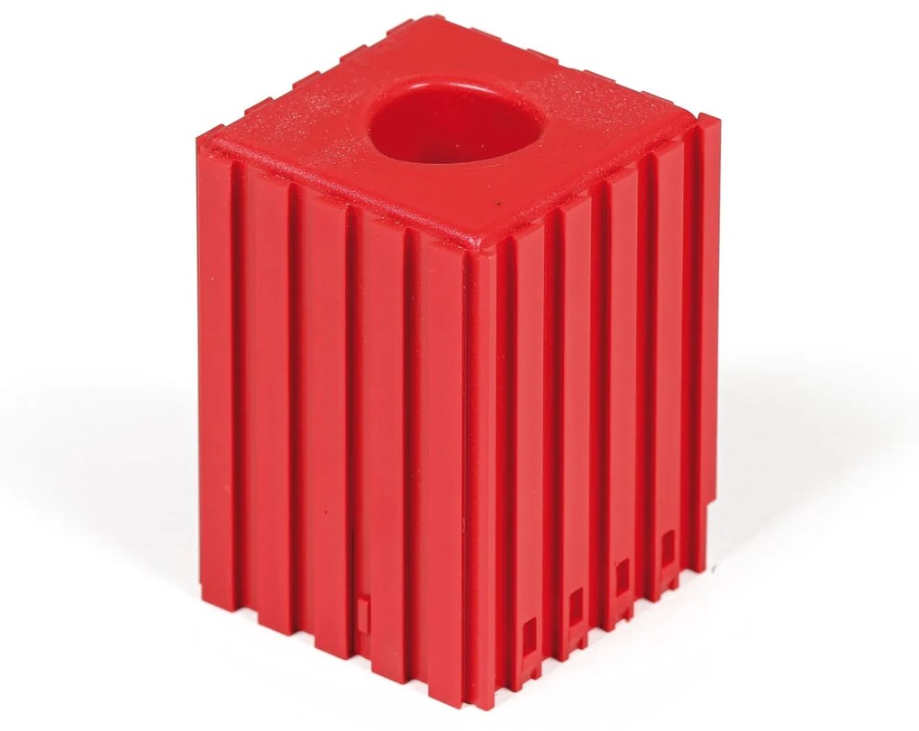 Plastový box pro upínač nástroje CAPTO C8, modul 10x10, 1 dutina, červená