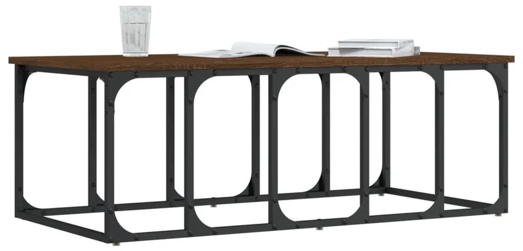 Konferenční stolek hnědý dub 100x50x35,5 cm kompozitní dřevo