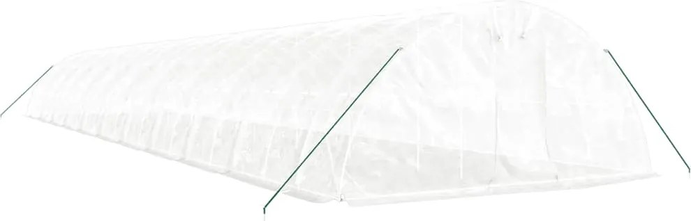 Skleník s ocelovým rámem bílý 110 m² 22 x 5 x 2,3 m 3188103
