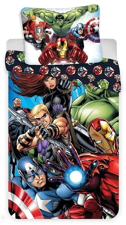 JERRY FABRICS Povlečení Avengers 03 Bavlna, 140/200, 70/90 cm