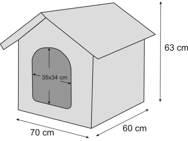 Bouda pro psa STANDARD R5 tlapky, hnědá