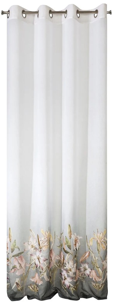 ZÁVĚS NA KROUŽKCÍCH PAMELA 140X250 CM VZOROVANÁ
