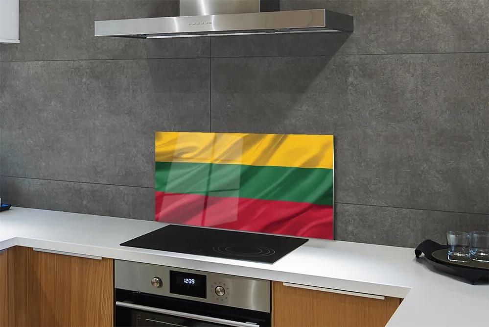 Skleněný panel vlajka Litvy 125x50 cm