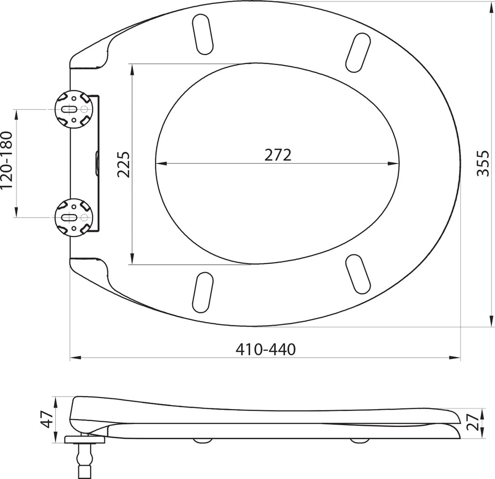 Aqualine ESMERALDA WC sedátko Soft Close bílá ES8816