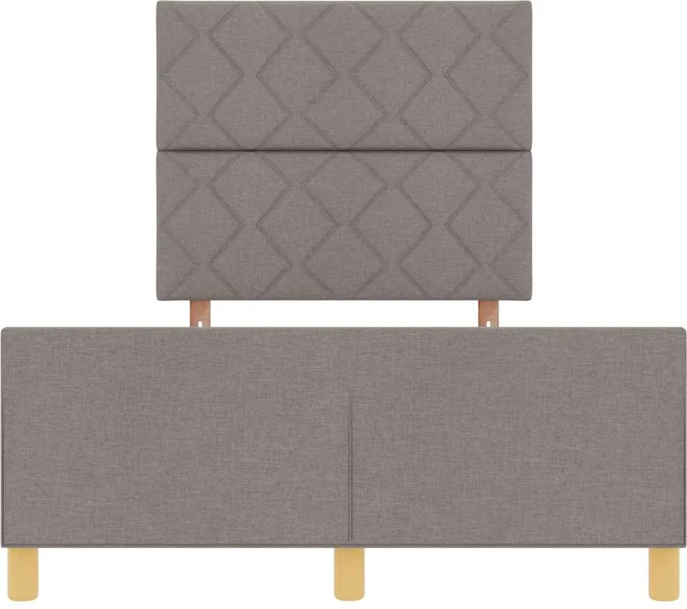 Rám postele s čelo Taupe 120 x 200 cm textil 3344799