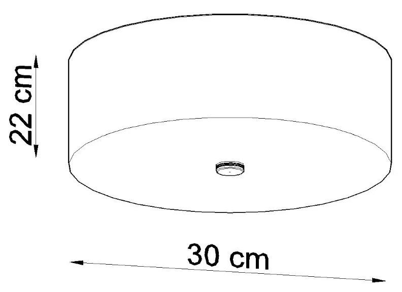Stropní svítidlo Skala, 1x černé textilní stínítko, (bílé sklo), (fi 30 cm)
