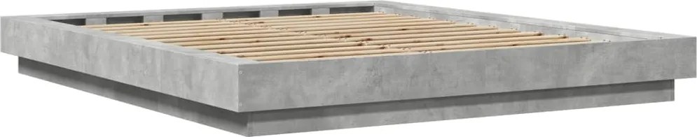 Rám postele betonově šedý 150 x 200 cm kompozitní dřevo 3281185