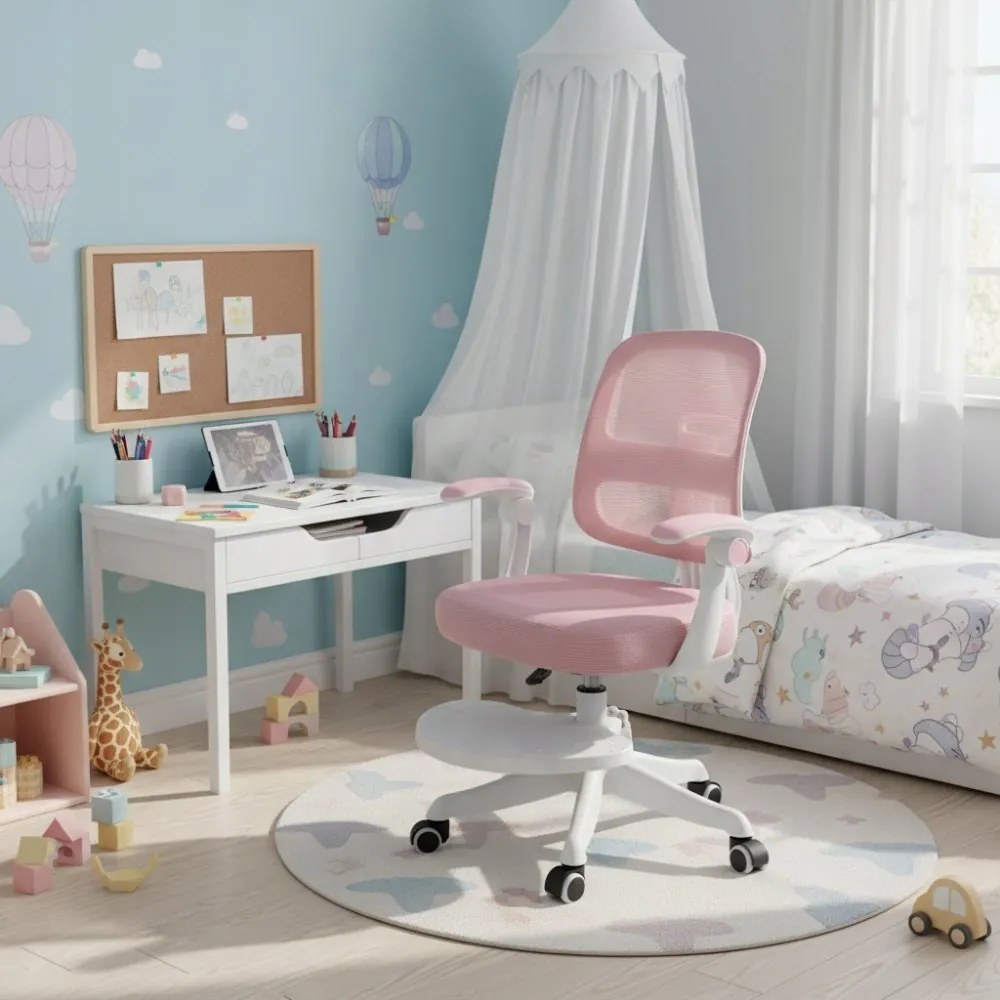 Dětská rostoucí židle Neoseat JUNI 013 — látka, růžová