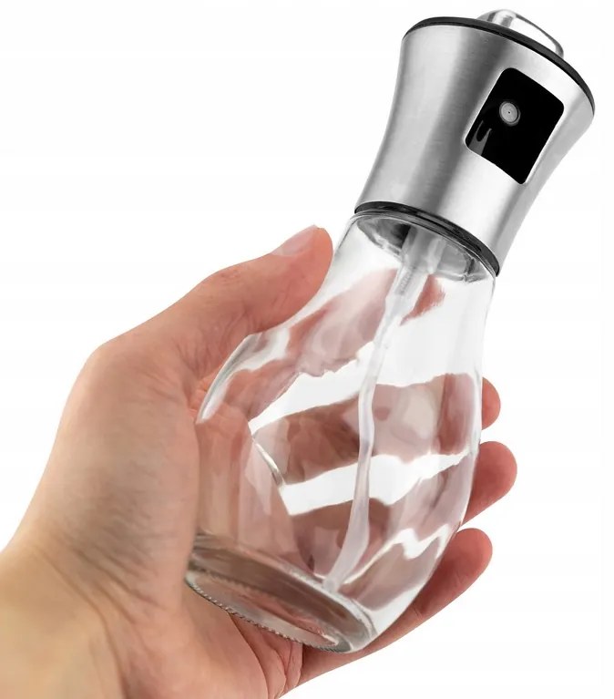 Dávkovač oleje s rozstřikovačem 200 ml - stříbrný
