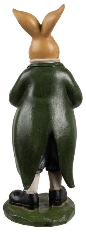Velikonoční dekorace velký farmářský králík s vajíčkem – 20 cm