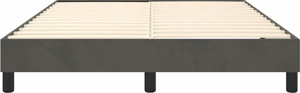 Rám postele s boxspringem tmavě šedá 140 x 200 cm samet 3120773