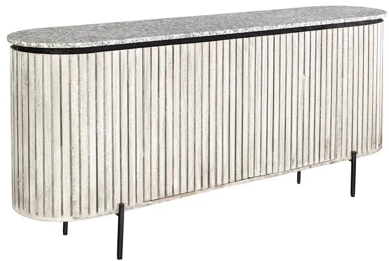 Massive home | Komoda ADLON 170 cm s mramorovou deskou - mangové dřevo