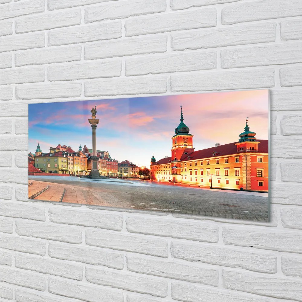 akrylový obraz Sunrise Varšava Staré Město 120x60 cm