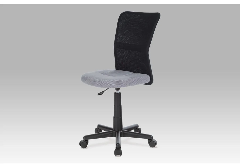 Artium Kancelářská židle, šedá mesh, plastový kříž, síťovina černá. -  KA-2325 GREY