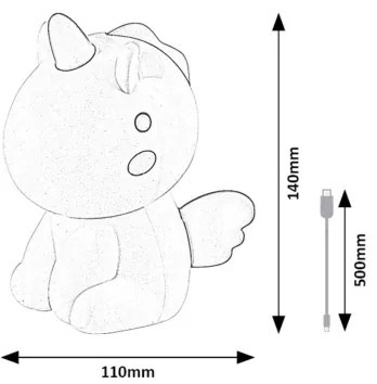 Rabalux 76020 - LED RGB Stmívatelná dětská lampička UNICOO LED/0,45W/5V