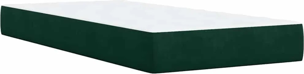 Box spring postel s matrací tmavě zelená 80 x 200 cm samet 3287605